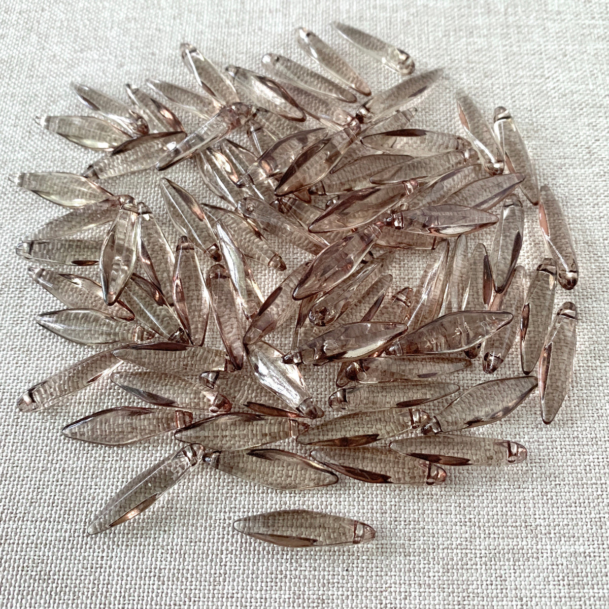 Brown Translucent Dagger Drops - Acrylic - 19mm - Package of 79 Beads ...